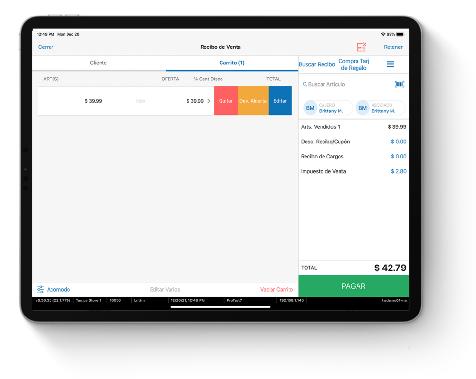 Teamwork Commerce | POS | Punto de Venta Móvil basado en iOS
